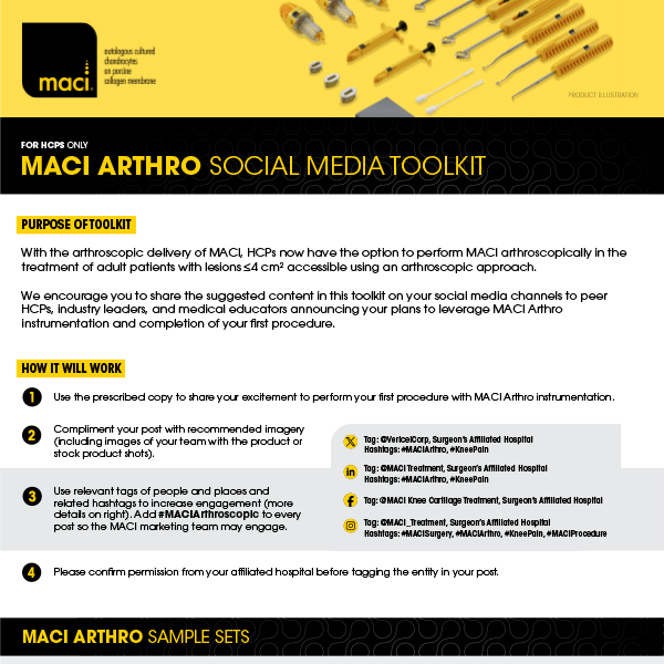 Media Resources - MACI Arthro HCP Social Media Toolkit